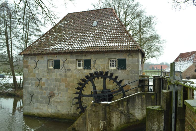 Old Dutch water mill stock photo. Image of bridge, mill - 50779794