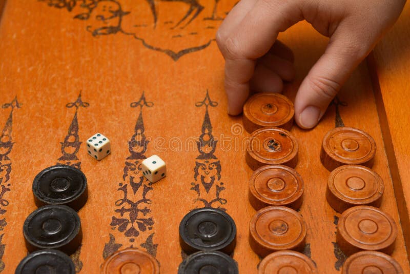 Old East Board Game Backgammon Stock Photo - Image of loss, checkers ...