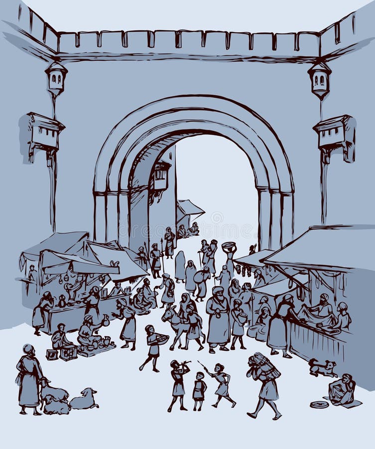 Souq Stock Illustrations – 164 Souq Stock Illustrations, Vectors ...