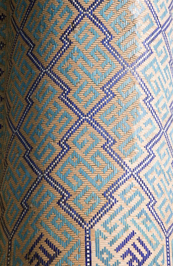 Old Eastern Mosaic on the Wall, Uzbekistan Stock Photo - Image of decor ...