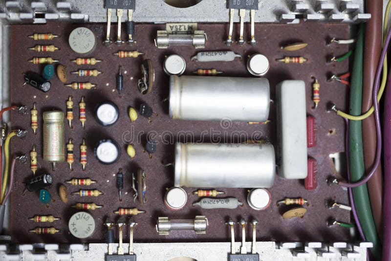 Old eclectronic circuit stock photo. Image of closeup - 36123816