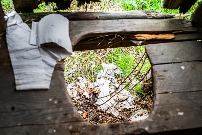 Old Eco-friendly Rustic Toilet Stock Photo - Image of rustic, camping ...
