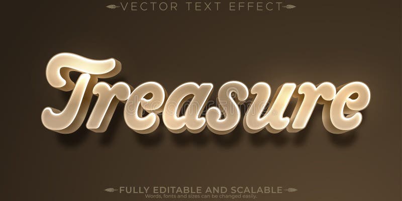 Old Editable Text Effect, Editable Treasure and Gold Text Style Stock ...