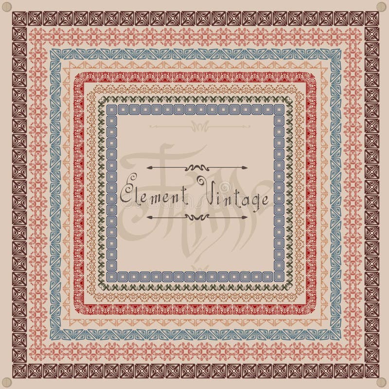 Old egde vintage pattern stock vector. Illustration of modern - 53306134