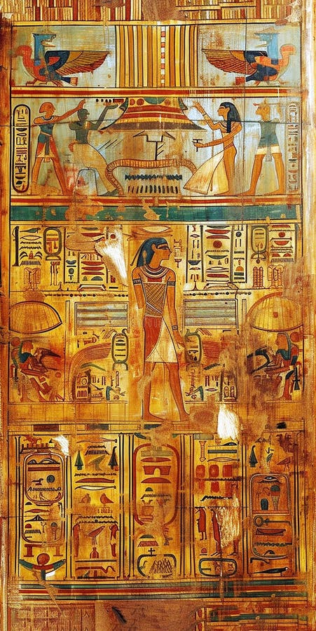 Old Egyptian Inscriptions and Illustrations As a Background. AI ...