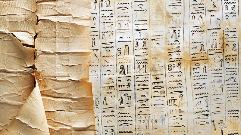 Old Egyptian Inscriptions and Illustrations As a Background. AI ...