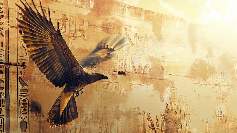 Old Egyptian Inscriptions and Illustrations As a Background. AI ...