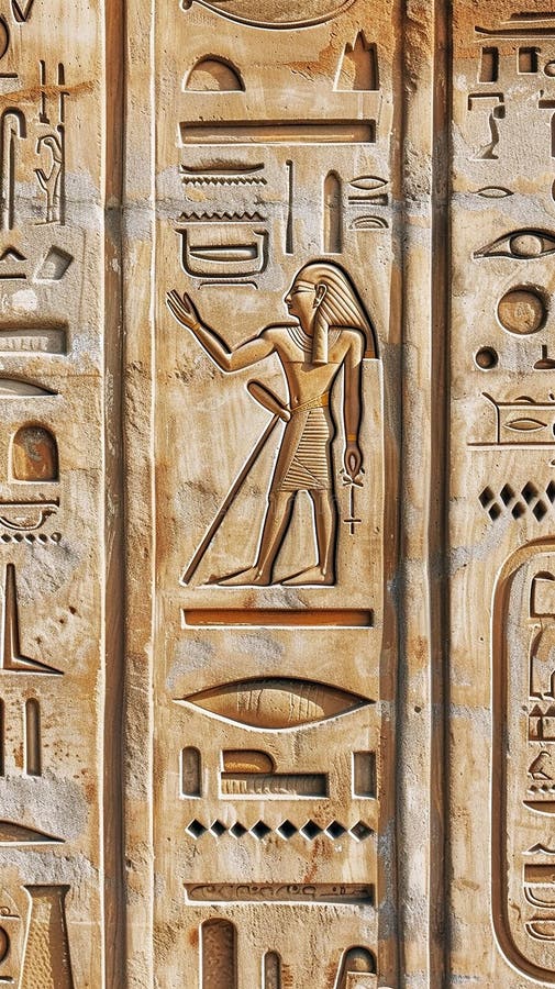 Old Egyptian Inscriptions and Illustrations As a Background. AI ...