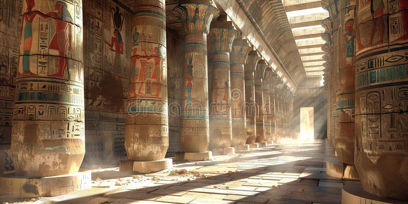 Old Egyptian Inscriptions and Illustrations As a Background. AI ...