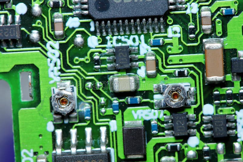 Electonic Circuit Board for Computer in Macro Photography for Electric ...