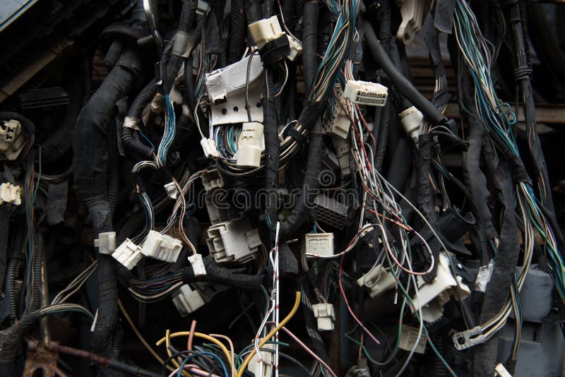 Old electric cables stock photo. Image of electronic - 95925192