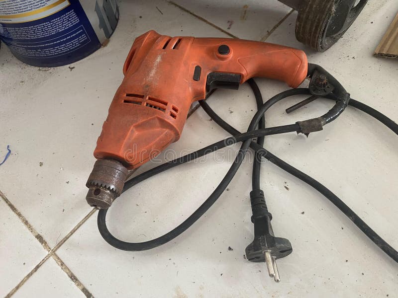 Old Electric Drill without Drill Bit Editorial Stock Image - Image of ...