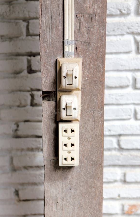 Old electric female plug stock photo. Image of cord, power - 31815308