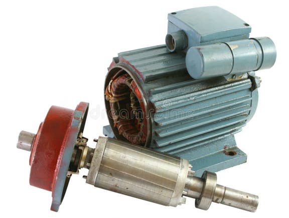 Old electric motor stock image. Image of repair, stator - 11463633