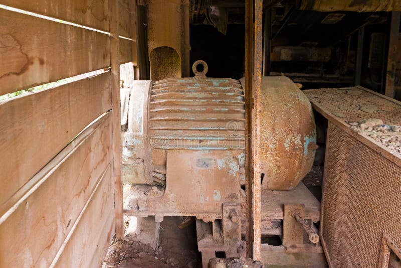 Old Electric Motor in Abandoned Factory Stock Image - Image of decrepit ...