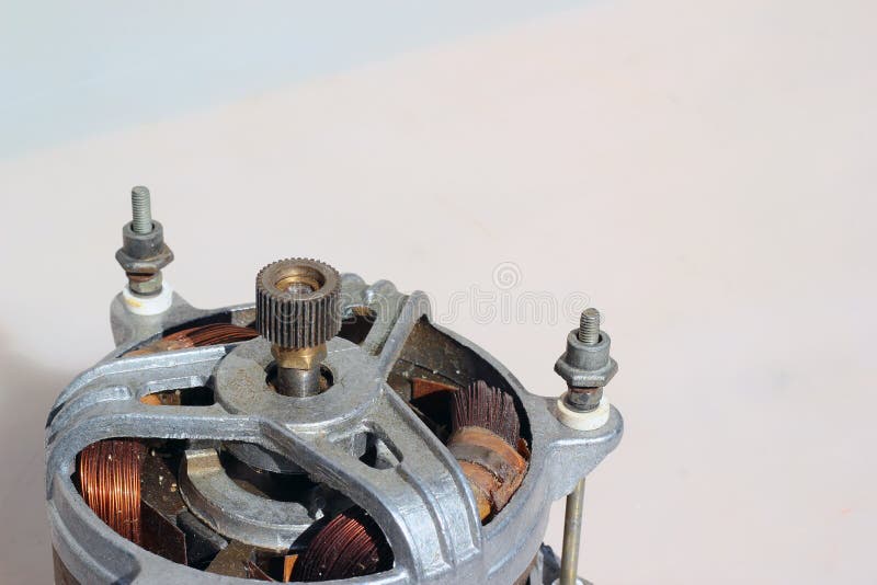 Electrical Motor Internals, Isolated on White Stock Photo - Image of ...