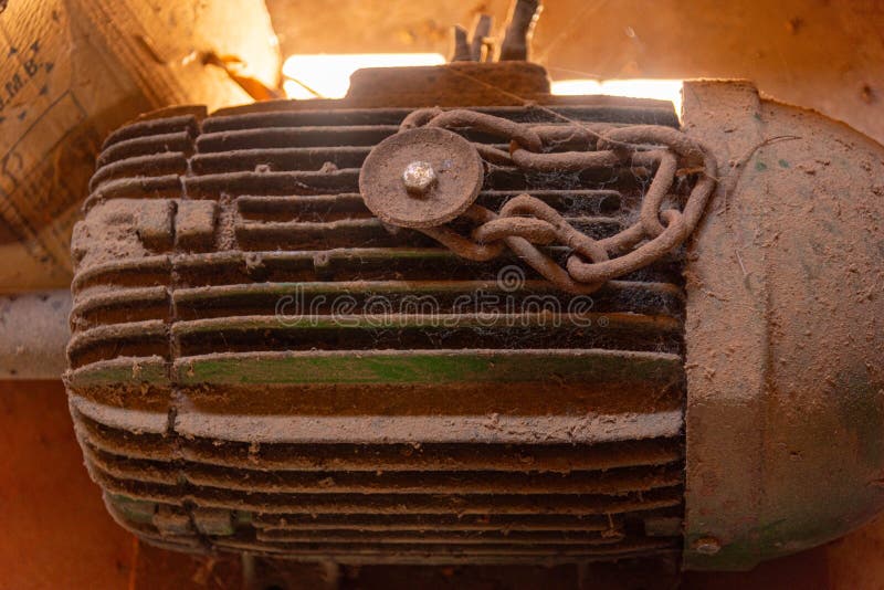 Old Electric Motor Covered in Dust Stock Photo - Image of relic ...