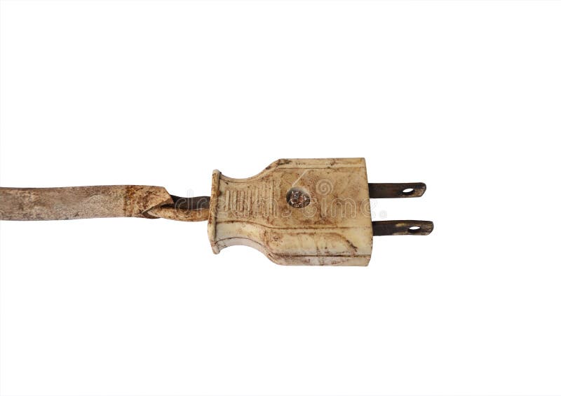 Old electric plug stock image. Image of industry, white - 50652571