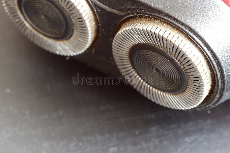 Old electric razor blades. stock photo. Image of punch - 219019948