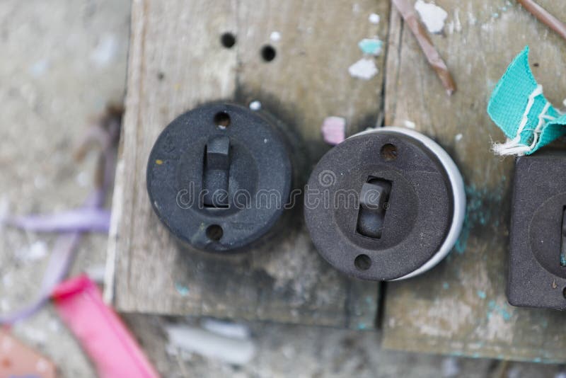 Old Electric Switch in India Stock Photo - Image of brown, electrical ...
