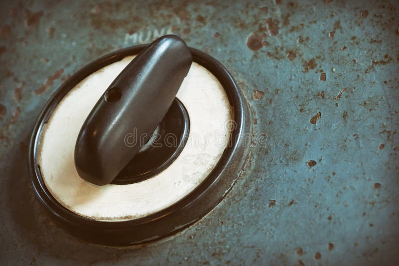 Old Electric Switch on a Rusty Panel Stock Photo - Image of people ...