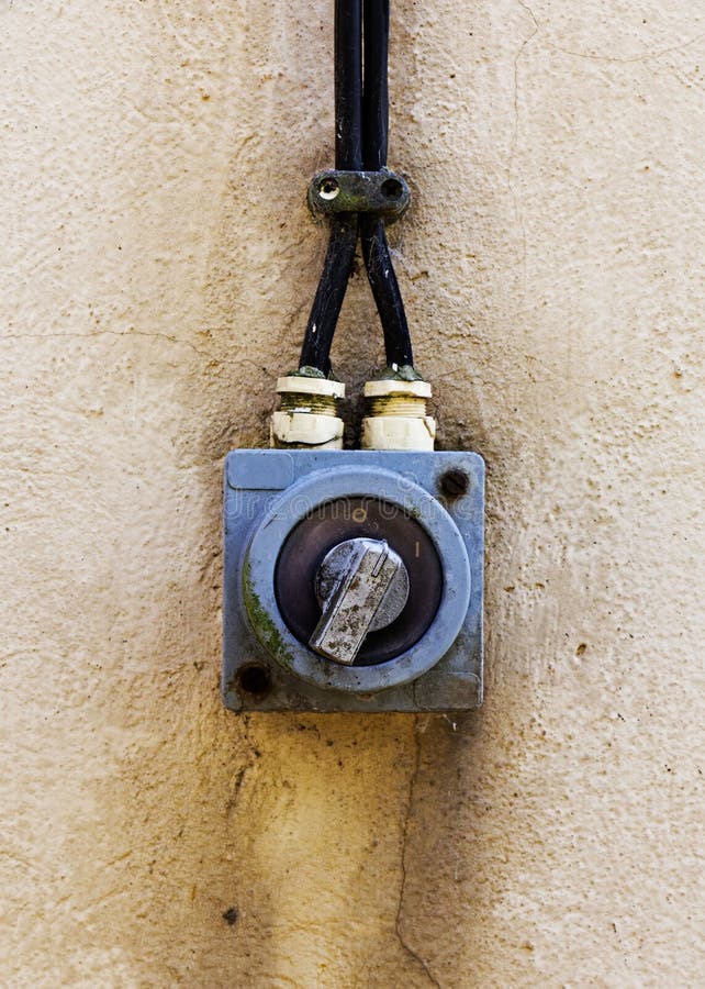 Old Electric Switch on the Wall Stock Photo - Image of dusty, dust ...