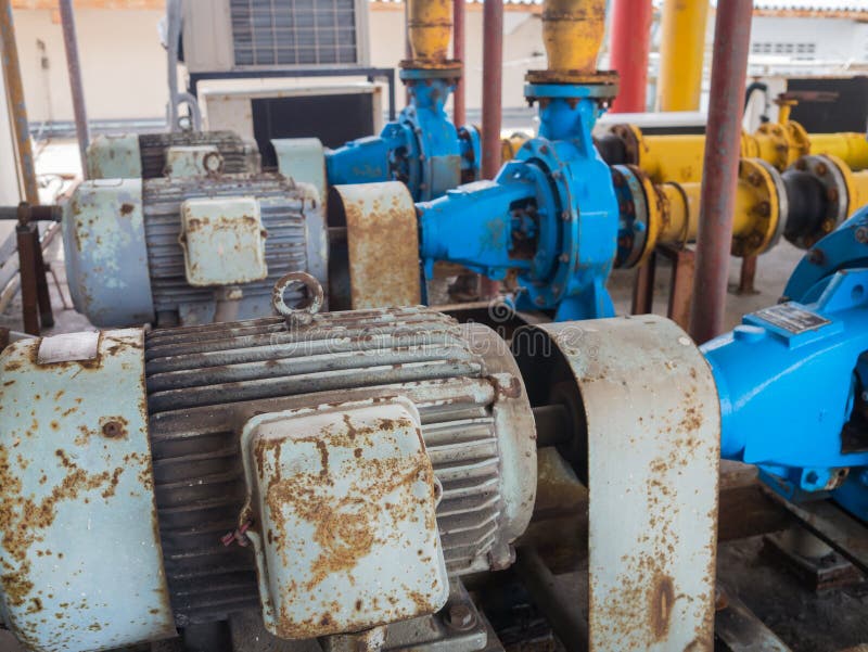 Old Electric Water Pumps, Full of Rust. Stock Photo - Image of rusty ...