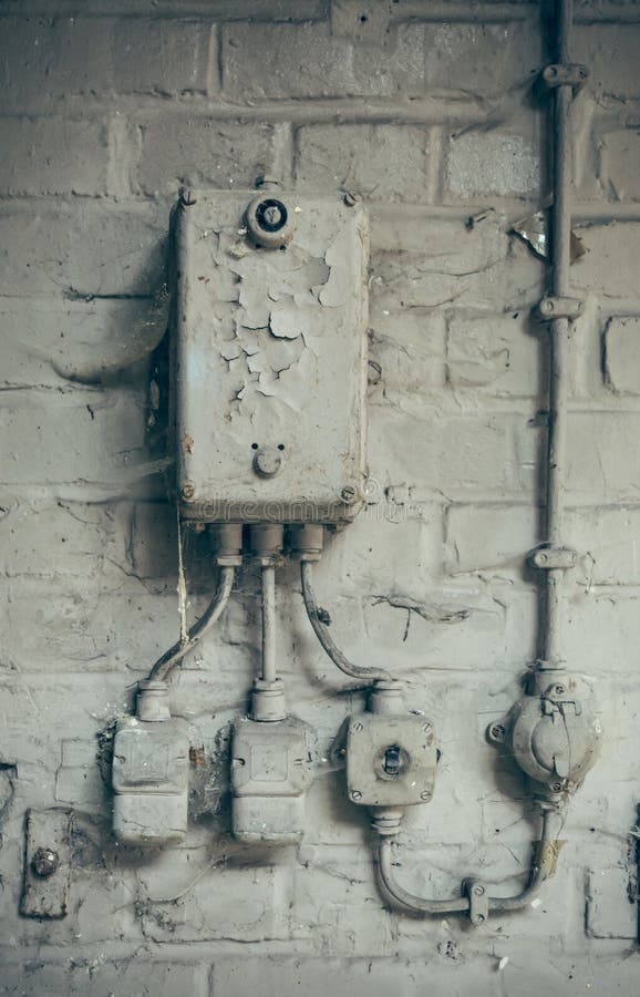 Old electrical box stock image. Image of fuse, white - 51489477