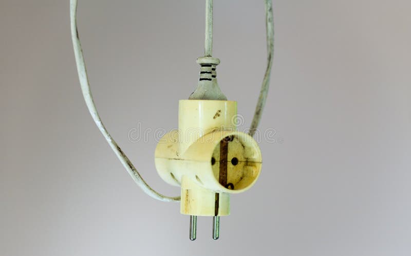 Old Electrical Cable Extension Plug Stock Photo - Image of object ...