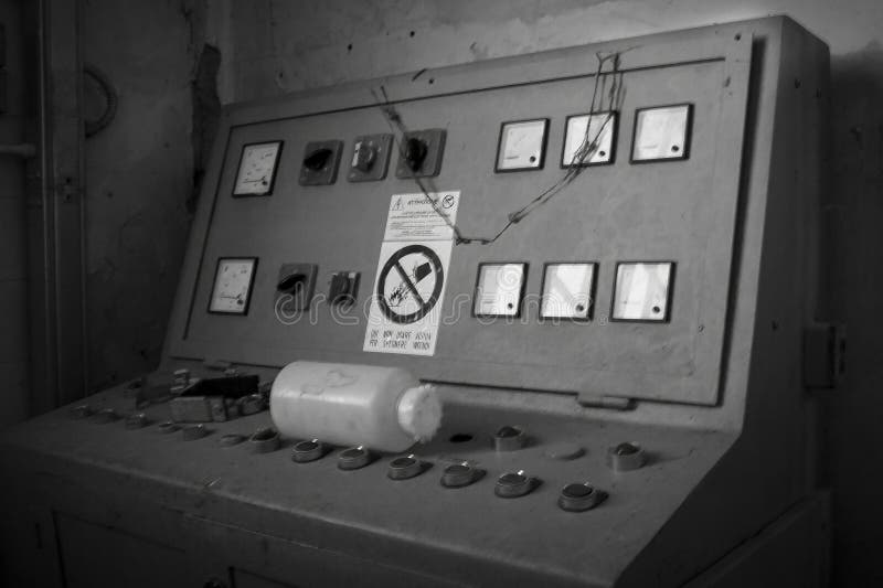 Old Electrical Control Panel Showing Signs of Damage and Neglect Stock ...