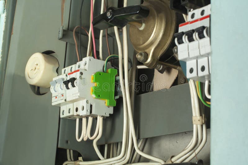 Old Electrical Distribution Panel. Background and Texture Stock Image ...