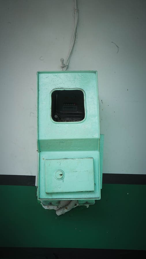 Old Electrical Meter Box on Wall Stock Image - Image of equipment, line ...