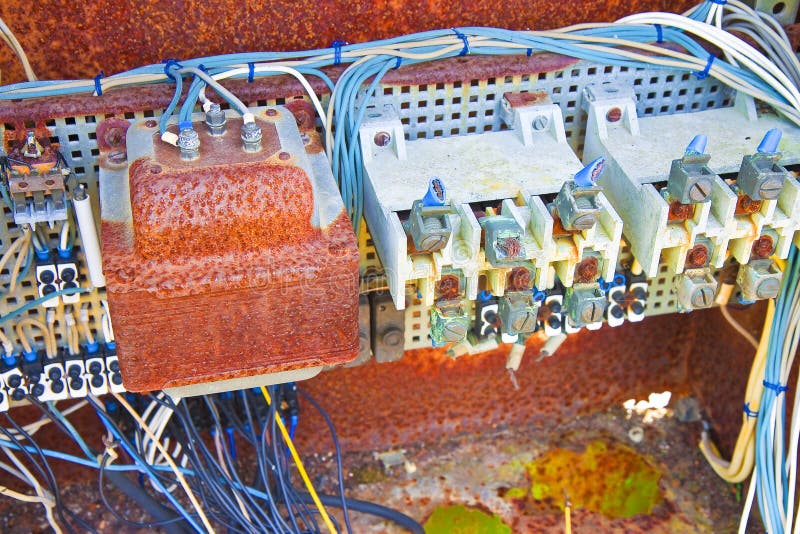 Old Electrical Panel of an Abandoned Factory Stock Photo - Image of ...