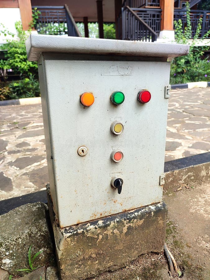 Old Electrical Panel Box in Jakarta, Indonesia Stock Photo - Image of ...