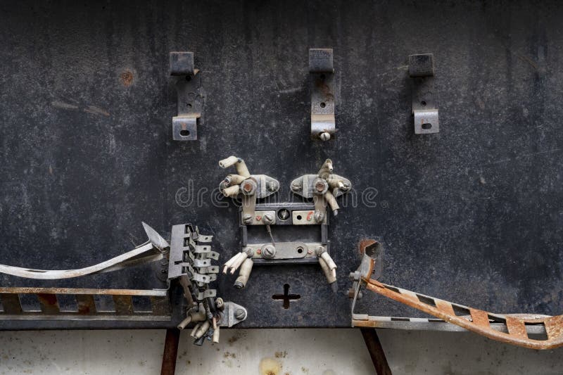 Old Electrical Panel with Cut Wires Stock Image - Image of abstract ...