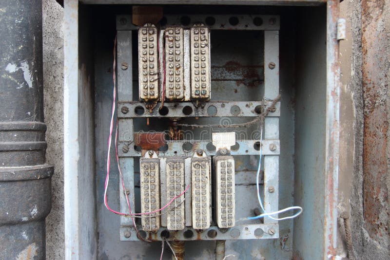 Old electrical panel stock image. Image of panel, detail - 36743679