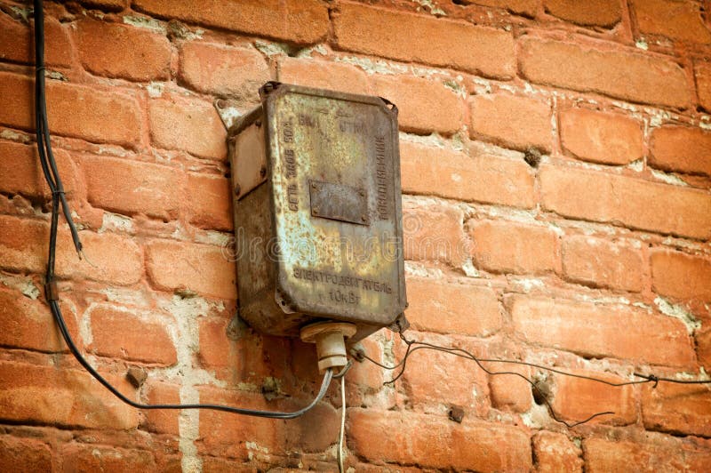 Old Electrical Panel on the Wall of Building Editorial Stock Photo ...