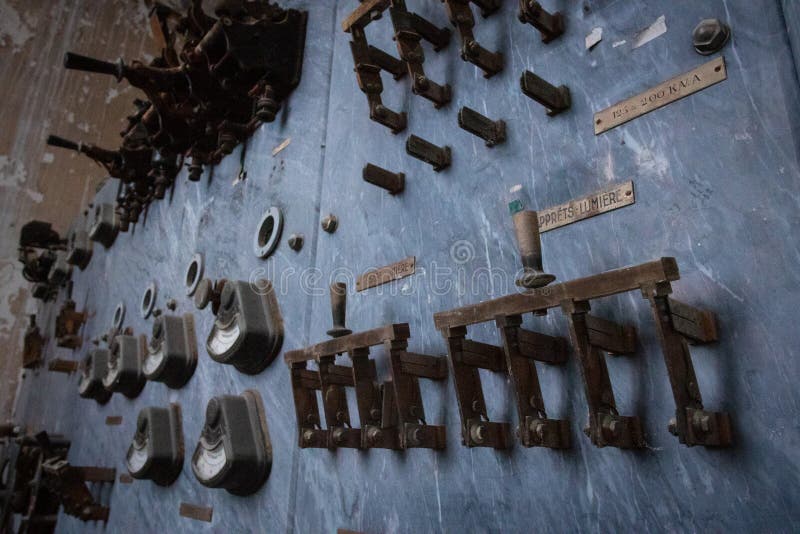 Old Electrical Panel, Control Board Stock Image - Image of instruments ...
