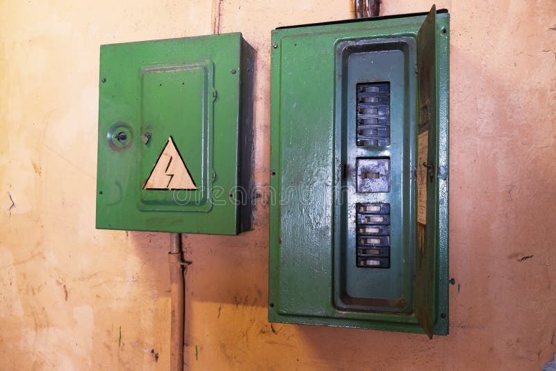 Old electrical shield stock photo. Image of electrician - 111122182