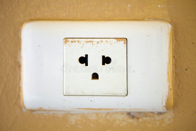 Old Electrical socket plug stock photo. Image of socket - 81852900