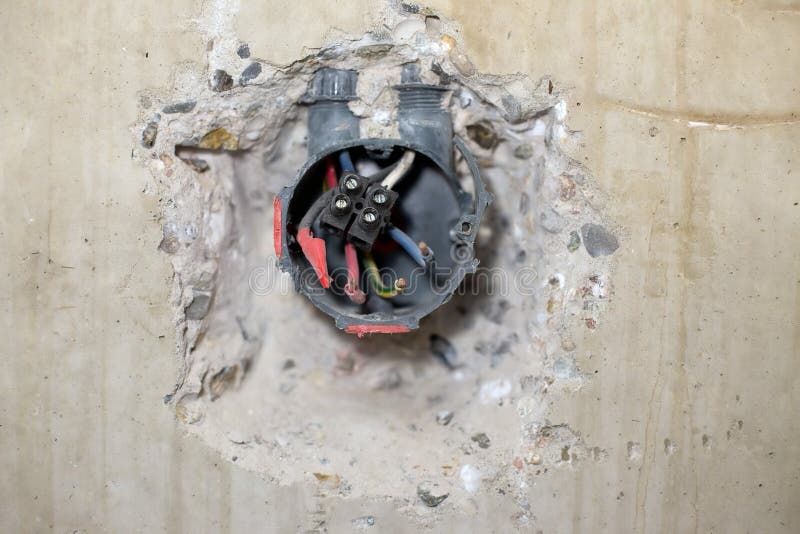 Old electrical socket stock image. Image of build, bare - 51441511