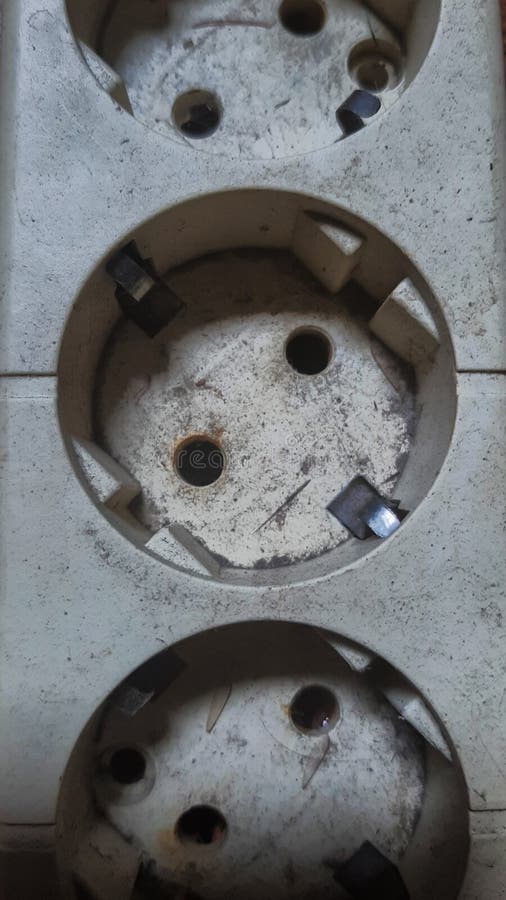 Old Electrical Sockets Plugs Stock Photo - Image of disconnection ...