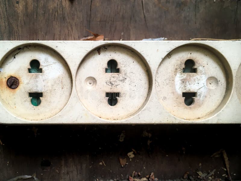 Old Electrical Sockets Plugs Stock Image - Image of electrical, home ...