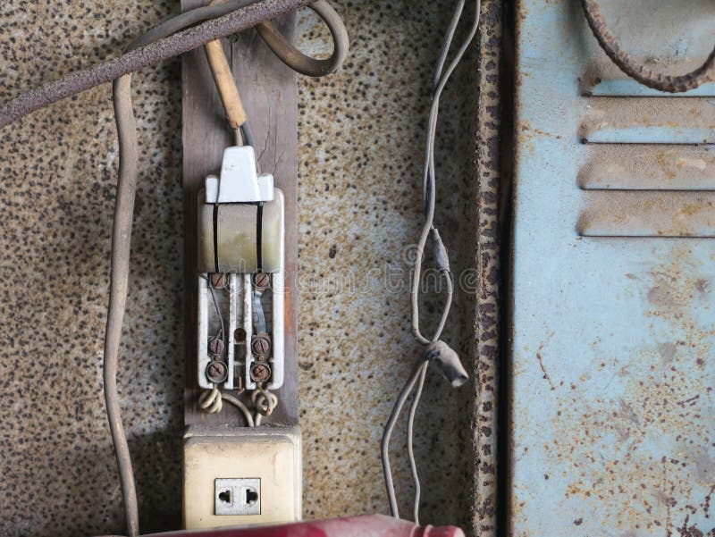 Old Electrical Switch Board Full of Rust. Stock Photo - Image of ...