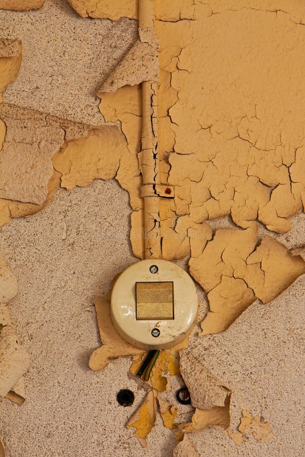 Old and Dirty Electrical Panel on Wall Stock Photo - Image of machine ...