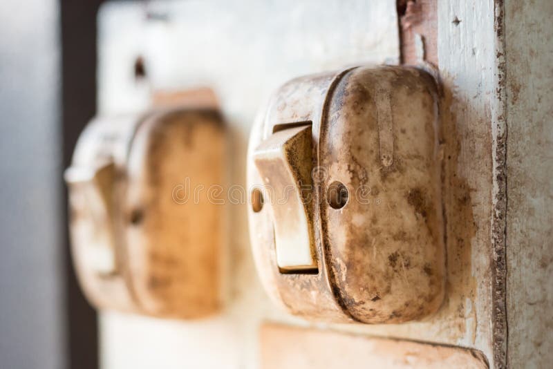 Old Electrical Switch stock photo. Image of object, component - 132517416