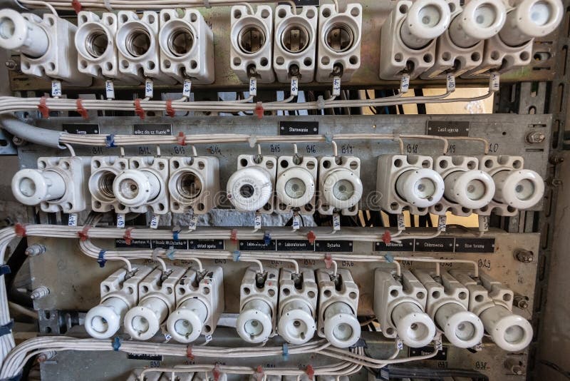 Old Electrical Switchboard with Electrical Equipment Stock Photo ...