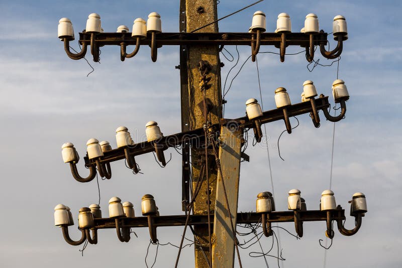 Old Electrical and Telecommunications Tower. Stock Photo - Image of ...