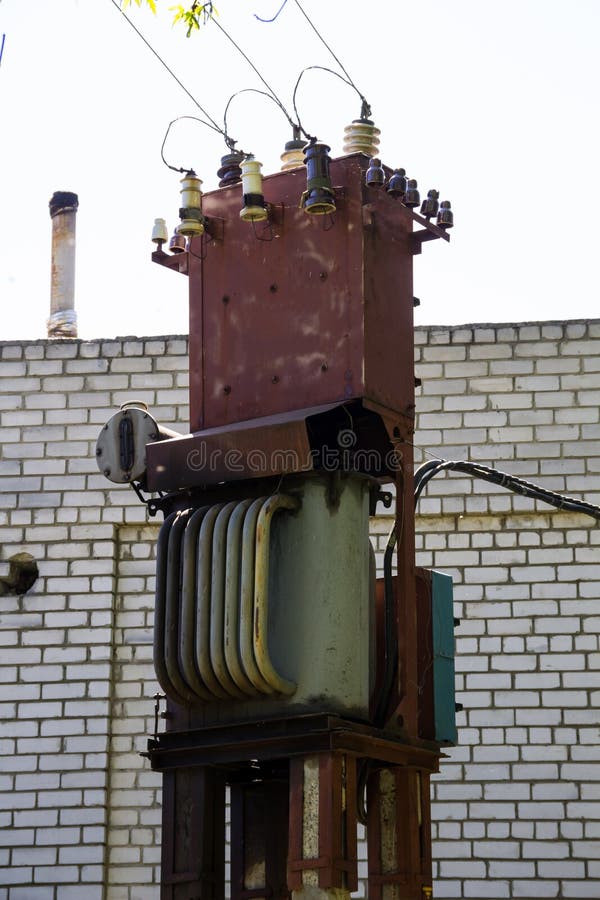 Old Electrical Transformer. Device for Distribution of Supply of High ...