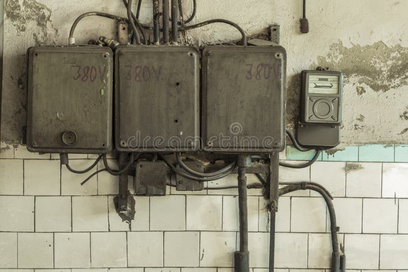 Old electrical wires stock photo. Image of equipment - 67632832